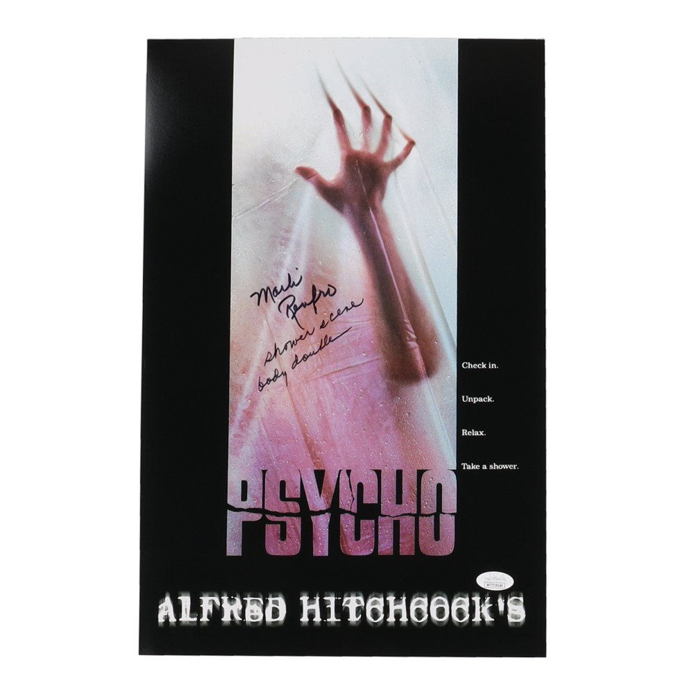 Marli Renfro Signed "Psycho" 11x17 Photo Inscribed "Shower Scene Body ...