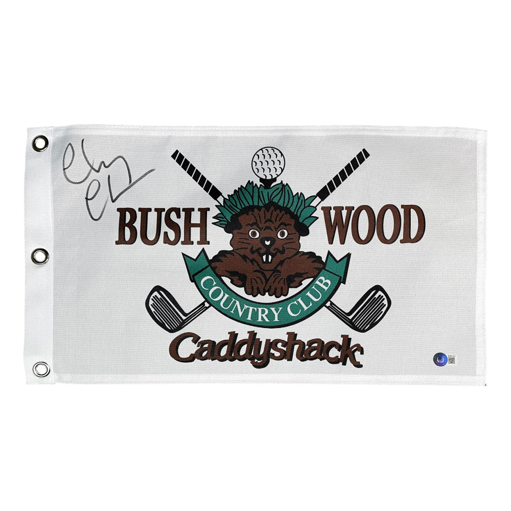 Chevy Chase Signed "Caddyshack" Bushwood Country Club Pin Flag (Beckett ...