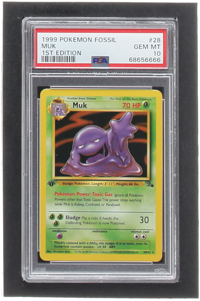 Muk 1999 Pokemon Fossil 1st Edition #28 (PSA 10) | Pristine Auction