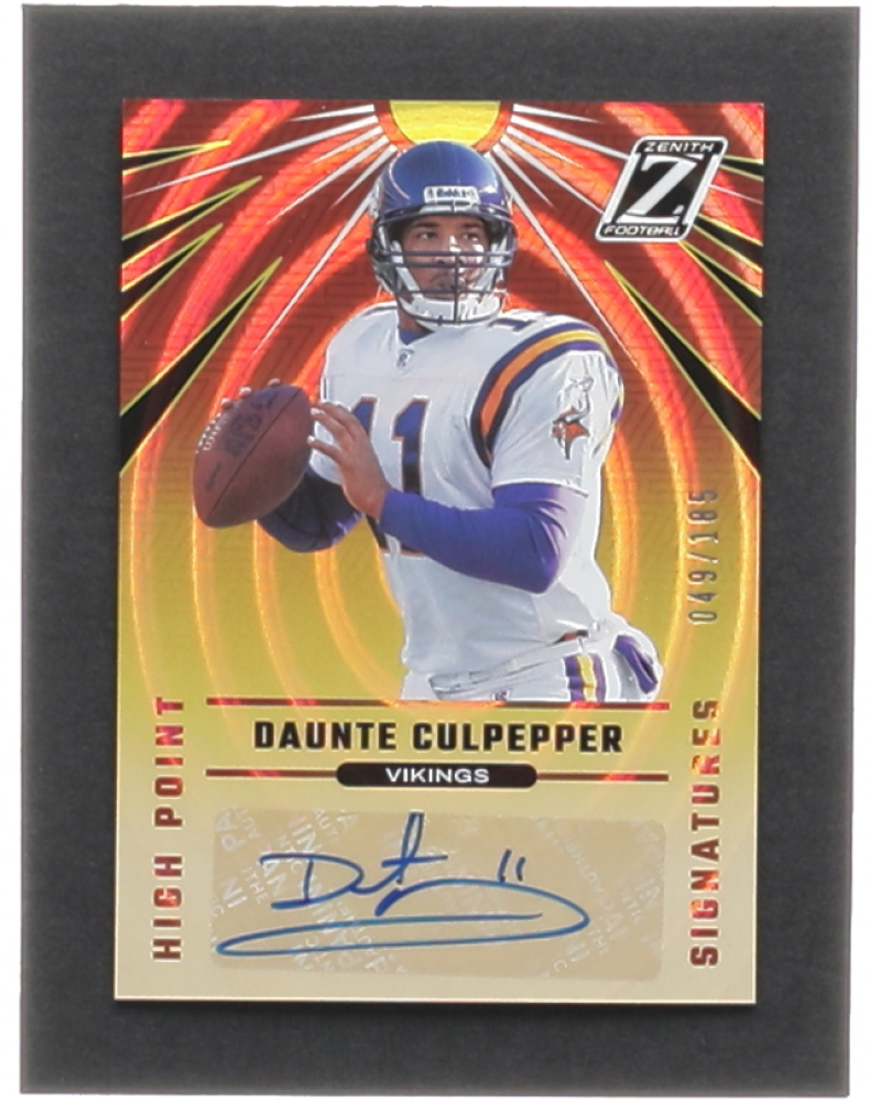 Daunte Culpepper 2021 Zenith High Point Signatures #15 #049/185 ...