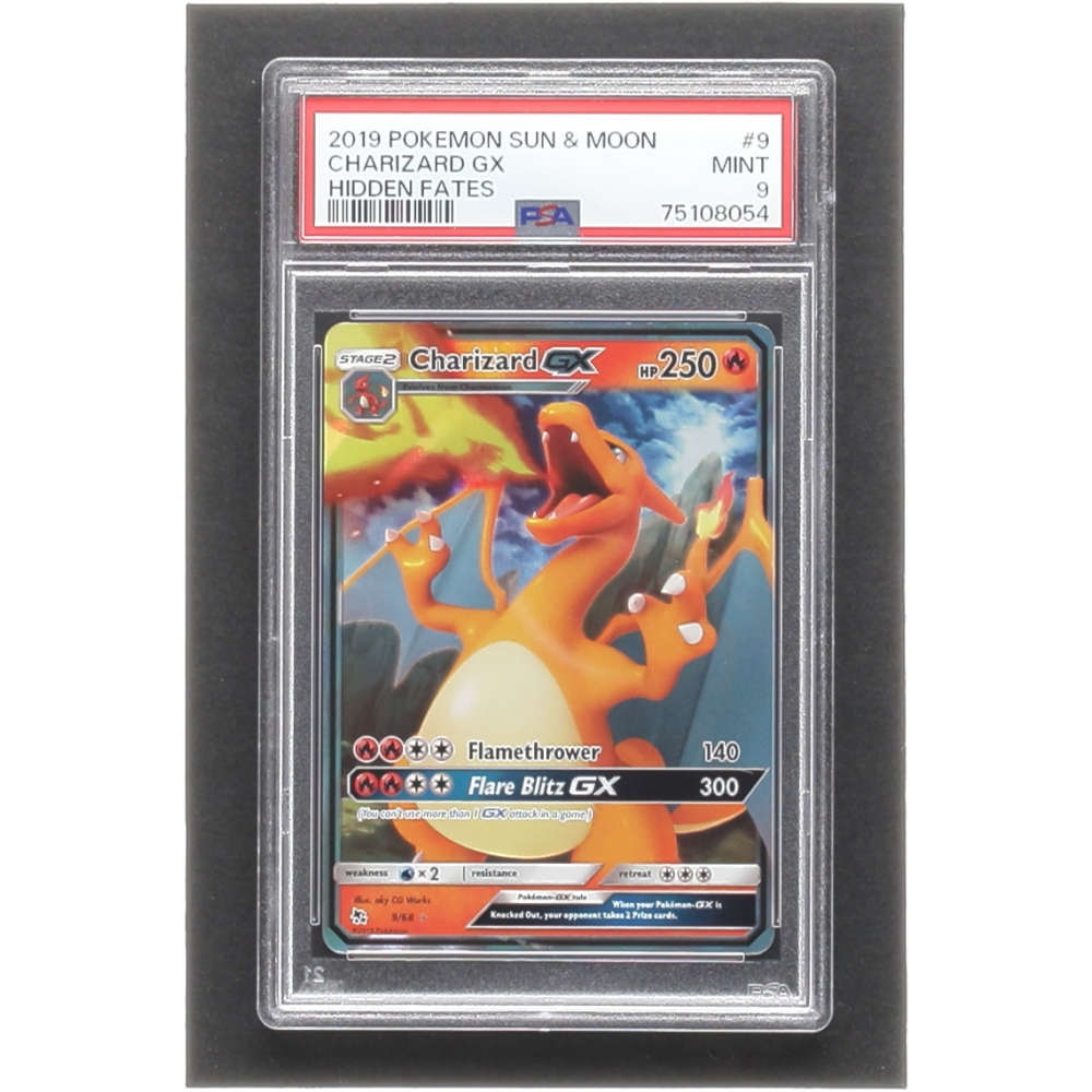 Charizard GX 2019 Pokemon Sun and Moon Hidden Fates #9 (PSA 9 ...