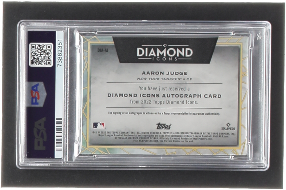Aaron Judge 2022 Topps Diamond Icons Diamond Icons Autographs Black # ...