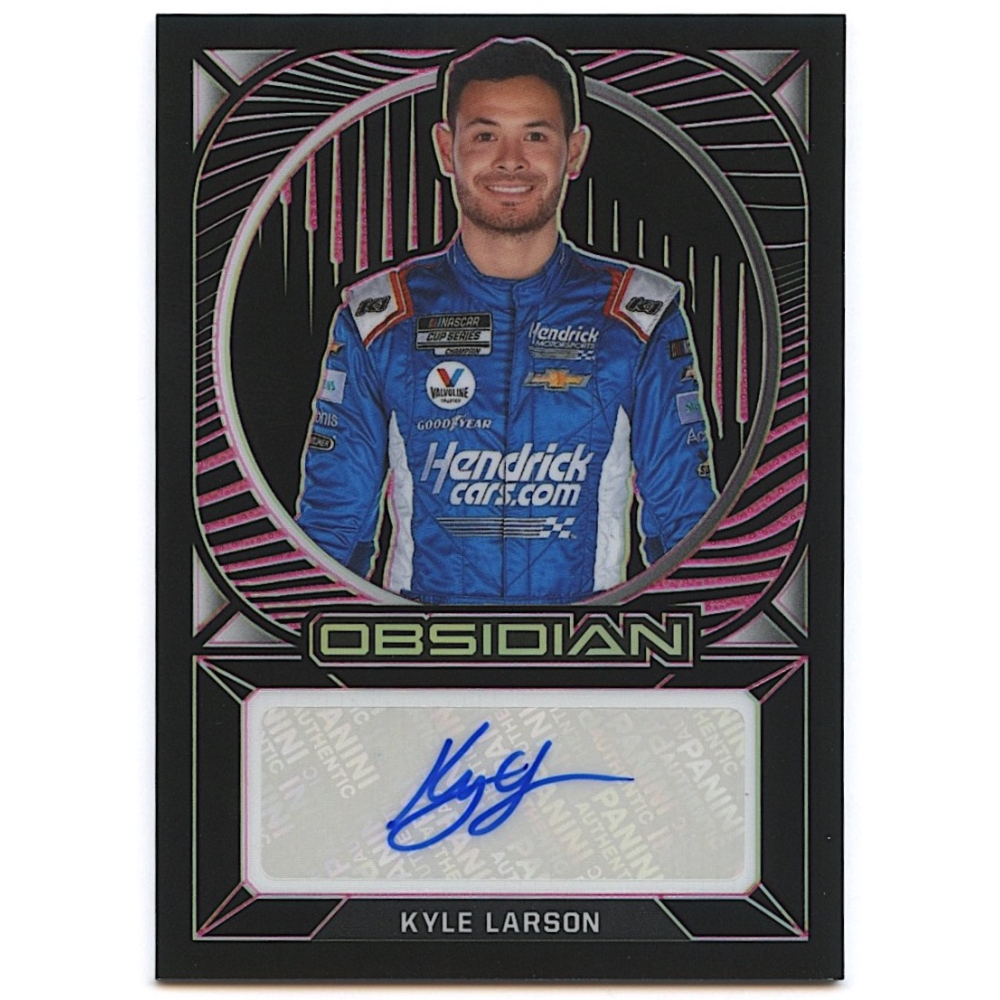 Kyle Larson 2022 Panini Chronicles Obsidian Signatures #1 Autograph ...
