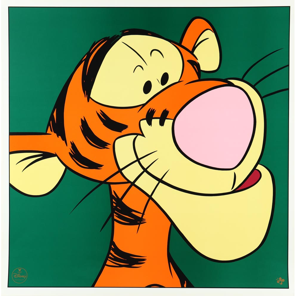 1997 LE Walt Disney "Winnie The Pooh" Tigger 24x24 Lithograph with ...