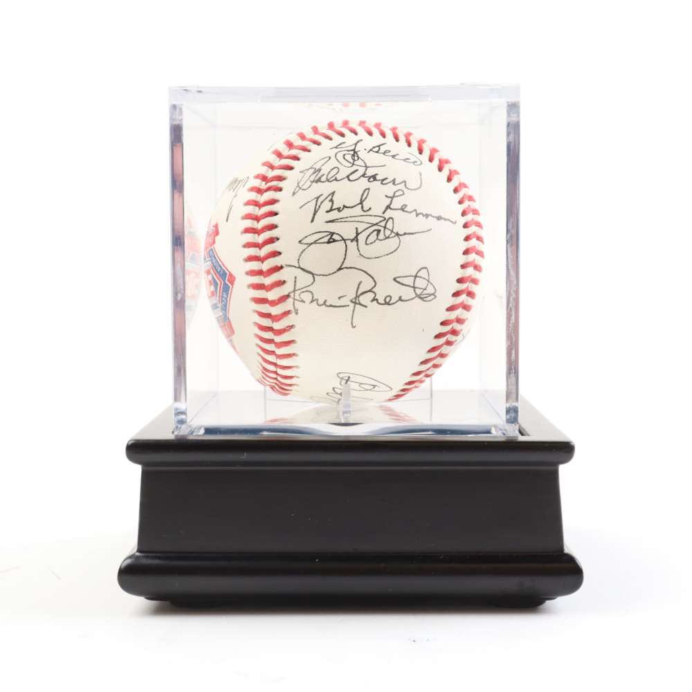 1997 Hall of Fame Baseball Signed By (12) with Bob Feller, Frank ...