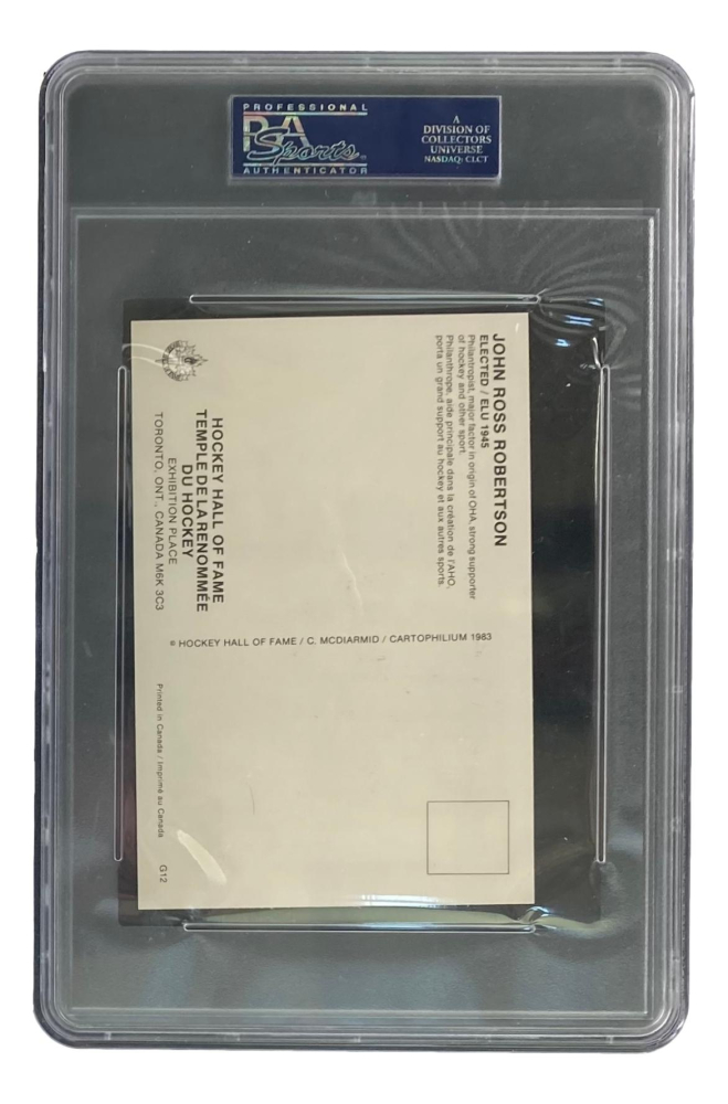 John Ross Robertson 1983 Hall of Fame Postcards #G12 (PSA 9) | Pristine ...