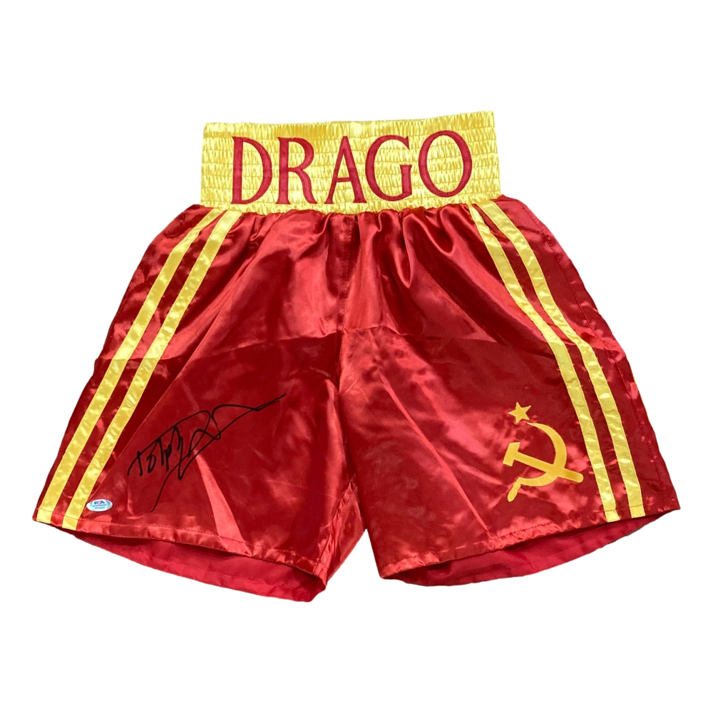 Dolph Lundgren Signed "Rocky IV" Boxing Trunks Drago (PSA) | Pristine ...