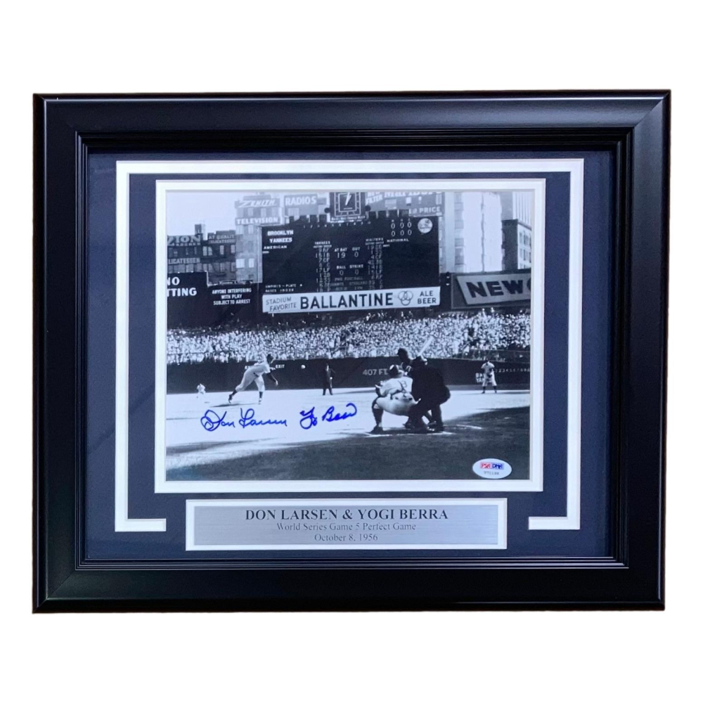 Don Larsen & Yogi Berra Signed Yankees Custom Framed Photo Display (PSA) | Pristine Auction