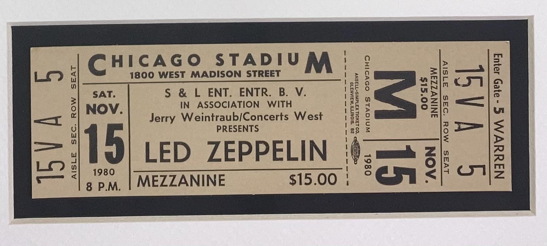 "Led Zeppelin at Chicago Stadium" Custom Framed Tour Poster Print ...