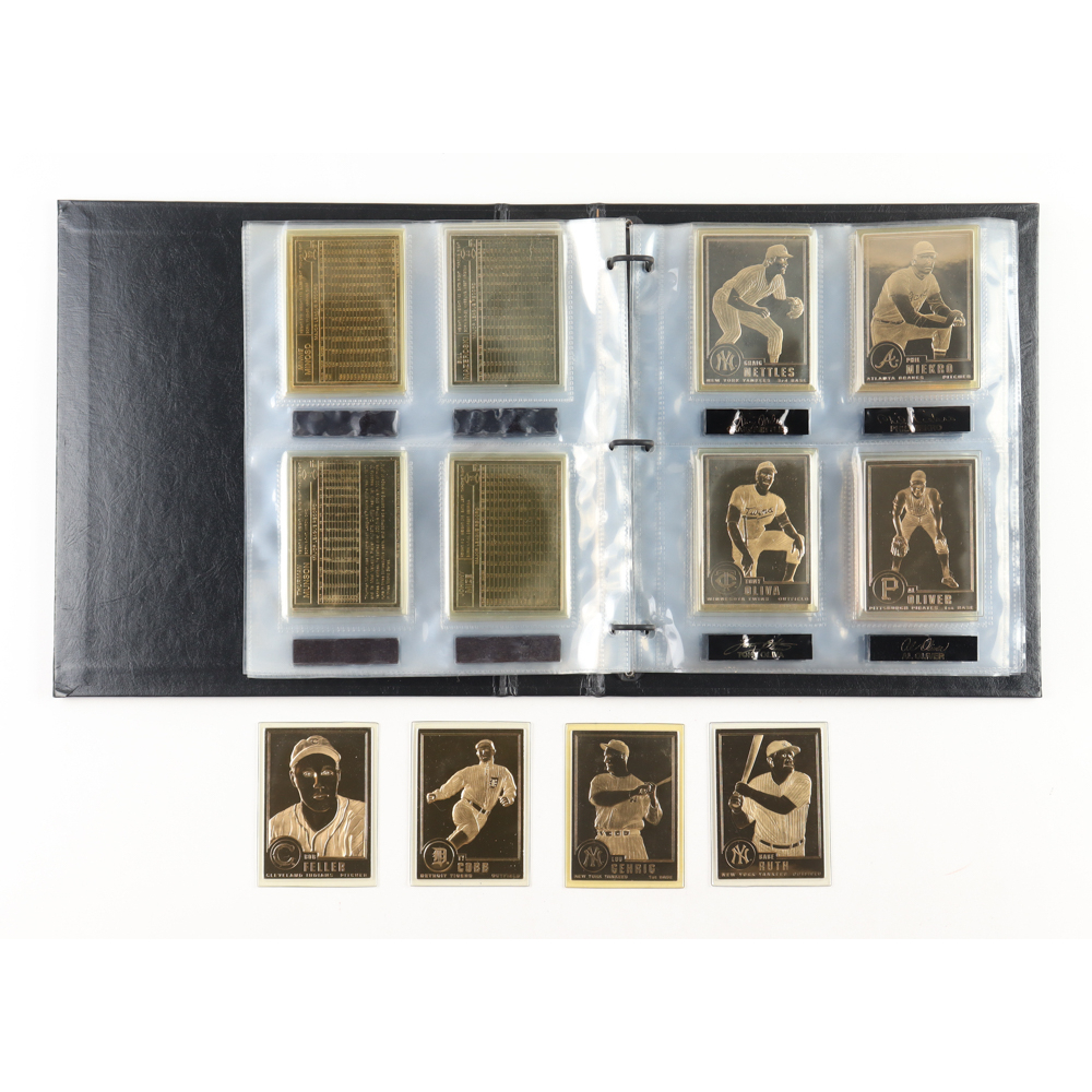 Complete Set of (50) 1996-2003 Danbury Mint 22kt Gold Baseball Cards ...