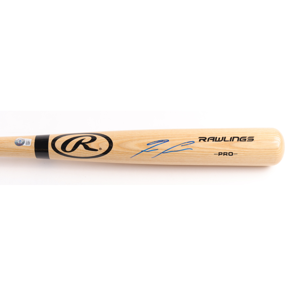 Ronald Acuna Jr. Signed Rawlings Pro Baseball Bat (Beckett) | Pristine ...