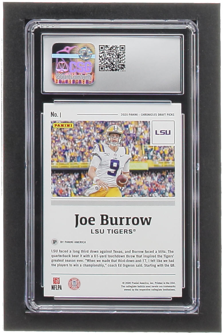 Joe Burrow 2020 Panini Chronicles Draft Picks #1 RC (CSG 10) | Pristine ...