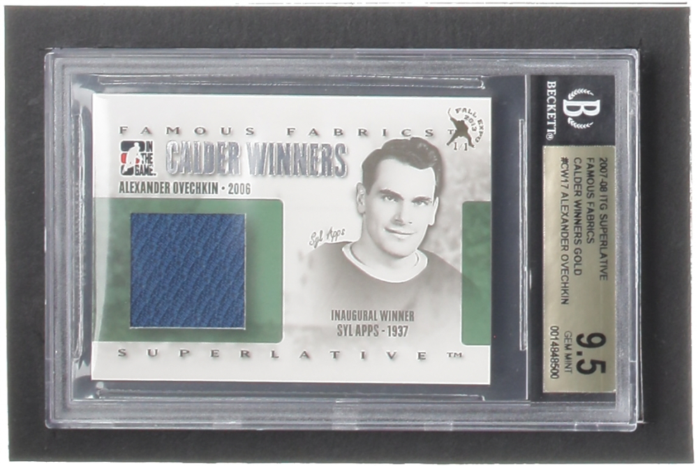 Alexander Ovechkin 2007-08 ITG Superlative Famous Fabrics Calder ...