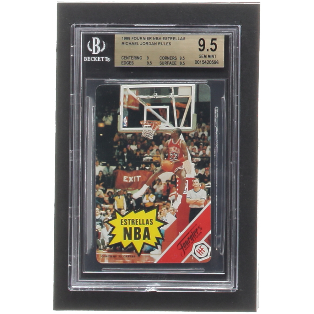 Michael Jordan 1988 Fournier NBA Estrellas #NNO Rules (BGS 9.5 ...