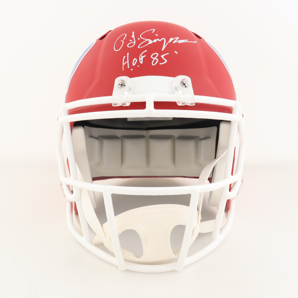 O. J. Simpson Signed Bills Full-Size AMP Alternate Speed Helmet ...