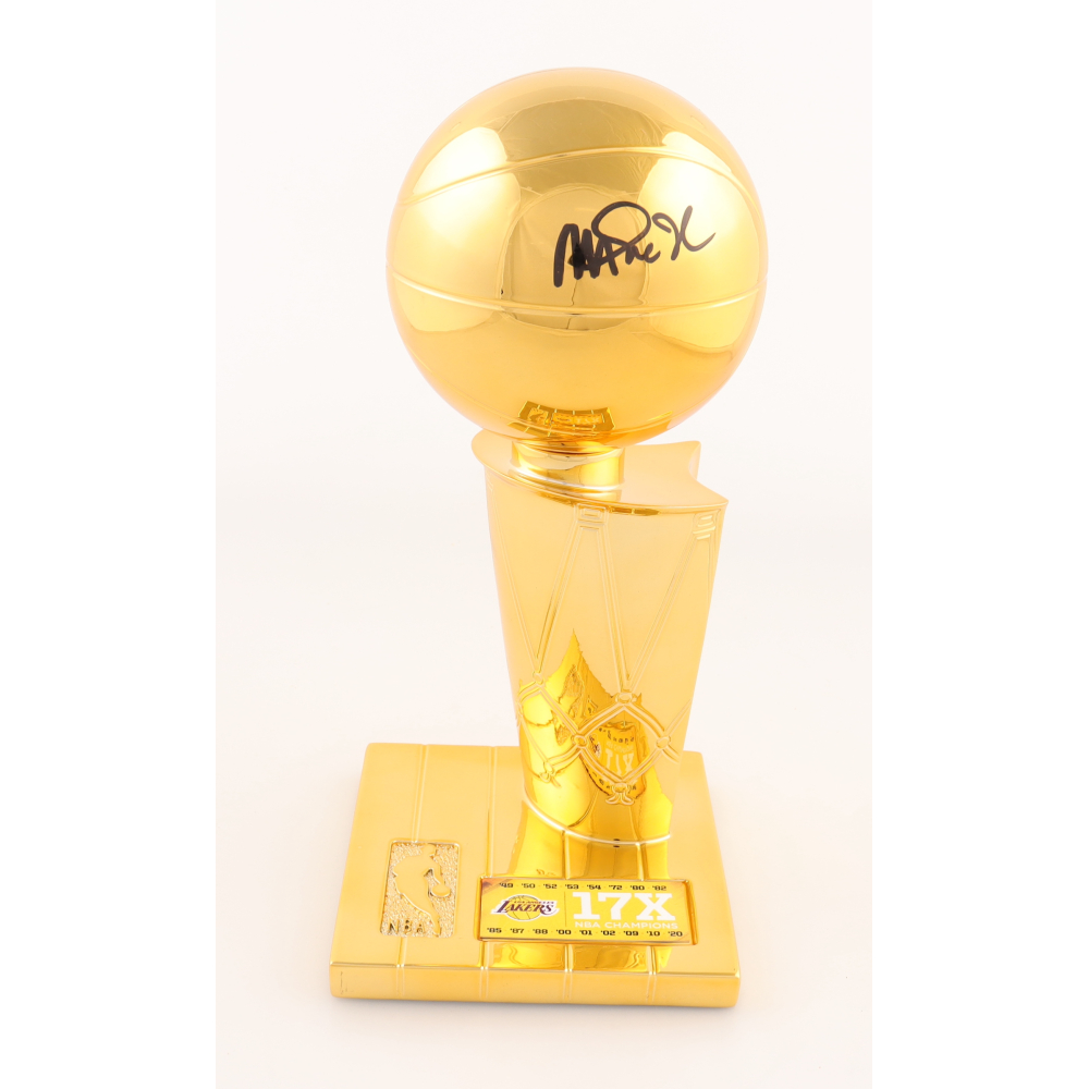 Magic Johnson Signed 12" Mini NBA Replica Trophy (Beckett) | Pristine ...