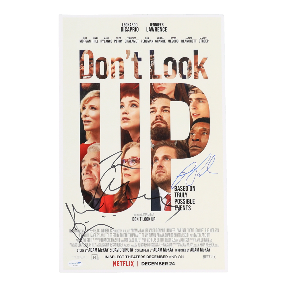 "Don't Look Up" Cast-Signed 11x17 Photo with Leonardo DiCaprio, Adam ...