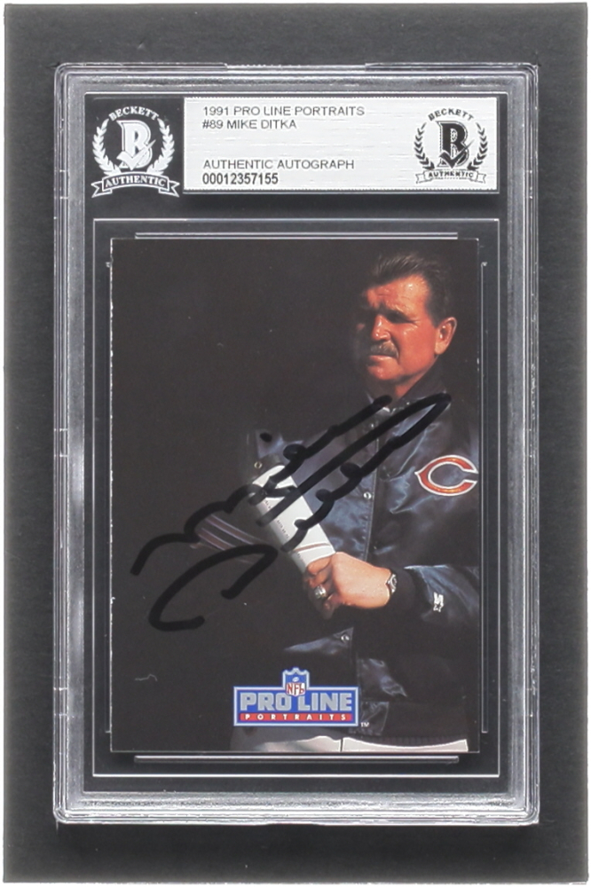 Mike Ditka Signed 1991 Pro Line Portraits National Convention #89 (BGS ...