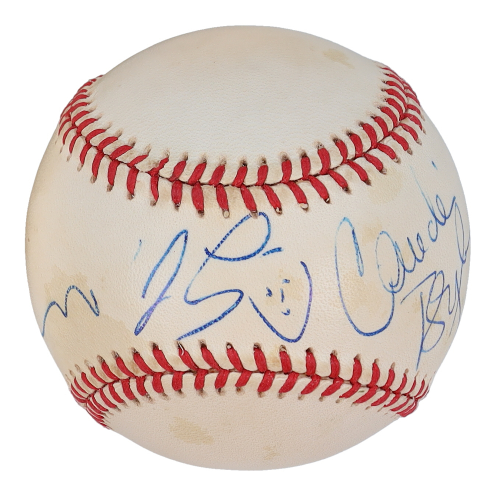 Jay Leno, Candice Bergen & Meg Ryan Signed ONL Baseball (Beckett ...