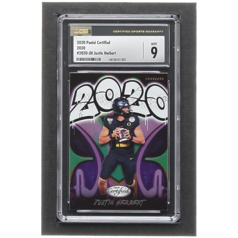 Justin Herbert 2020 Certified 2020 #3 RC (CSG 9) | Pristine Auction
