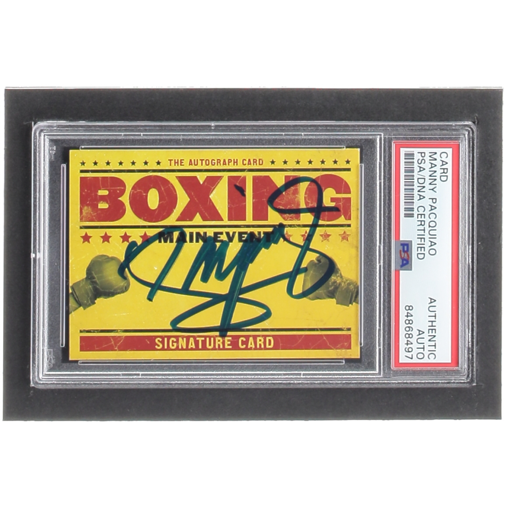 Manny Pacquiao Signed Custom Trading Card (PSA) | Pristine Auction