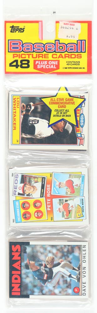 1986 Topps Baseball Picture Cards Rack Pack With (49) Cards | Pristine
