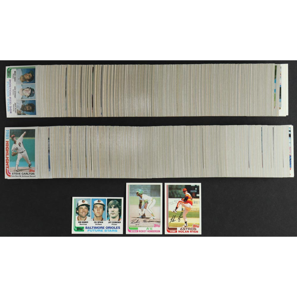 1982 Topps Baseball Complete Set Of (792) Cards With Bob Bonner Rc