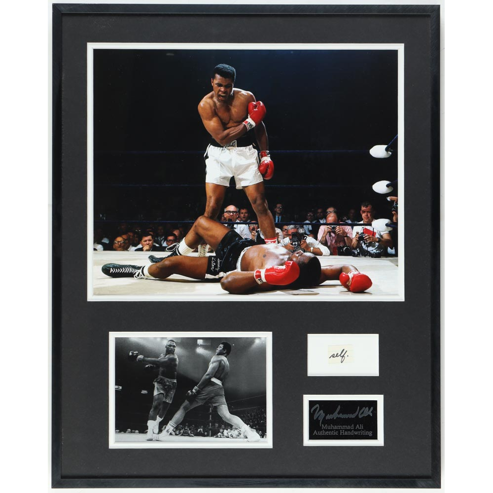 Muhammad Ali Hand-Written Custom Framed Cut Display (JSA) | Pristine ...