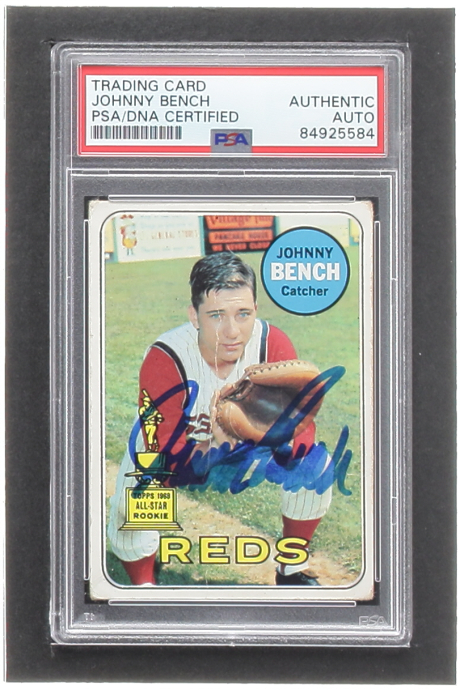 Johnny Bench Signed 1969 Topps #95 (PSA) | Pristine Auction