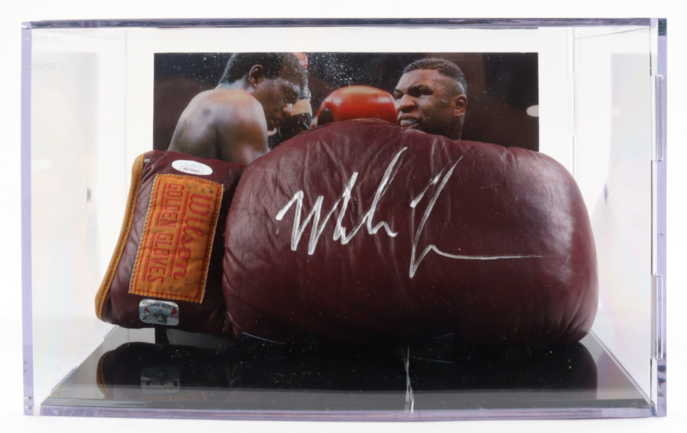 Mike Tyson Signed Wilson Boxing Glove with Acrylic Display Case (JSA ...