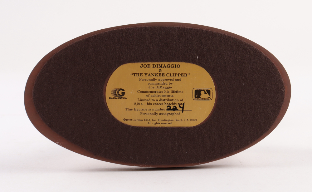 Joe DiMaggio Signed LE "The Yankee Clipper" Ceramic Figurine (Gartlan ...
