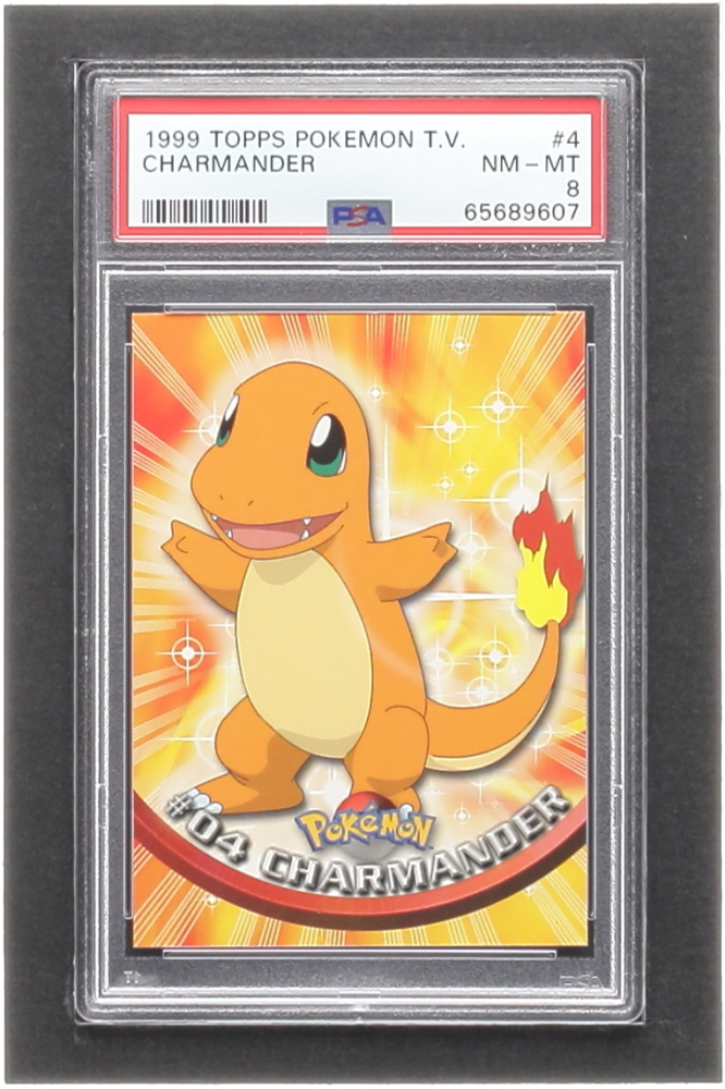 Charmander 1999 Topps Pokemon TV Animation Series 1 #4 (PSA 8 ...