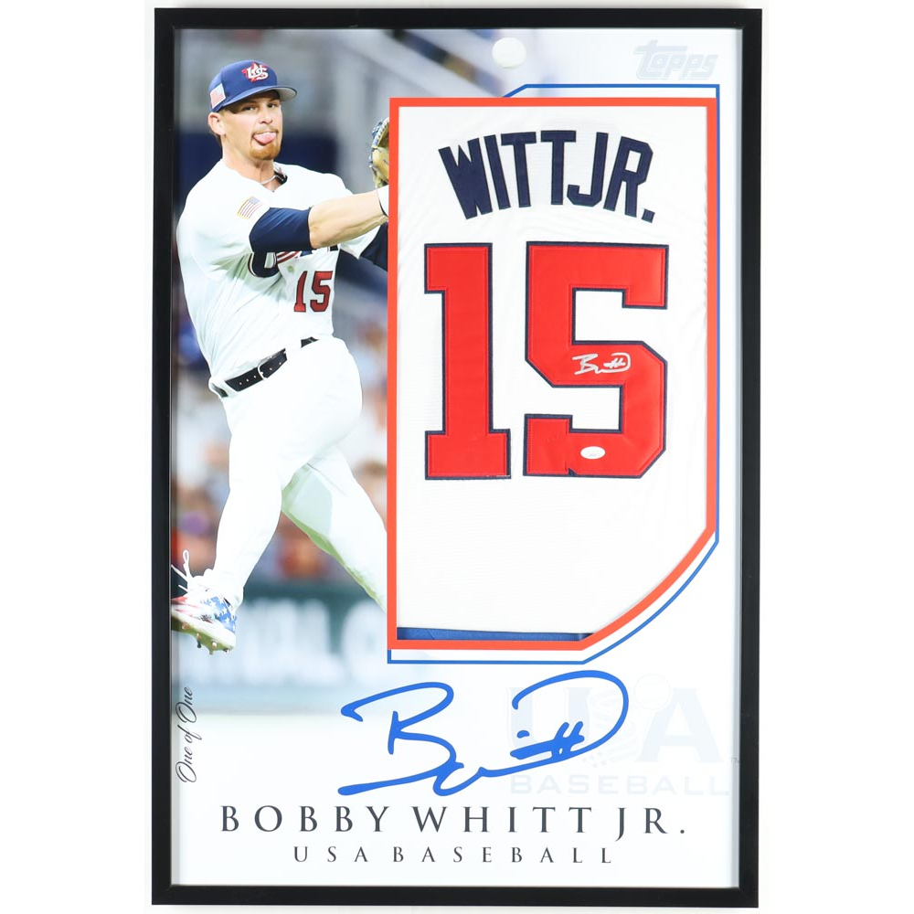 Bobby Witt Jr. Signed Custom Framed Jersey Display (JSA) | Pristine Auction