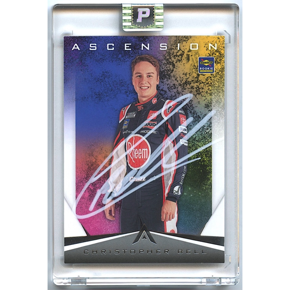 Christopher Bell Signed 2020 Panini Ascension #17 RC (PA Encapsulated ...