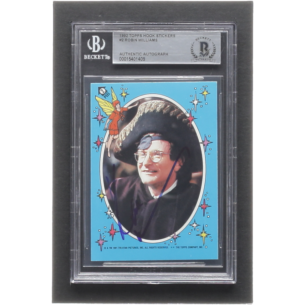 Robin Williams Signed Captain Hook 1991 Dynamic Marketing Magical World ...