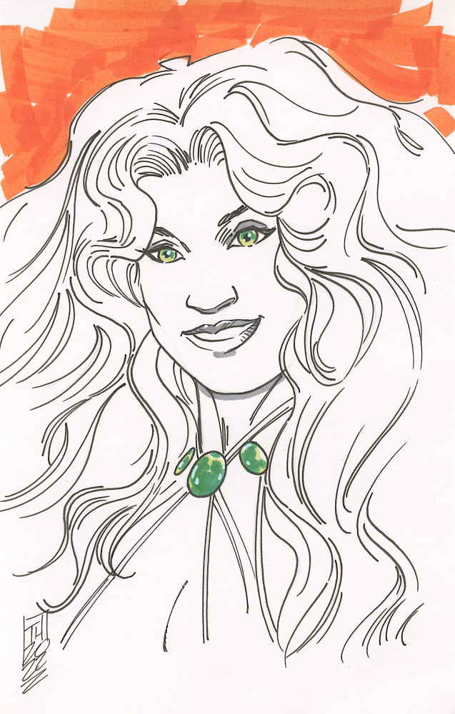 Starfire | Teen Titans - DC Comics - Signed ORIGINAL Drawing by Tom ...