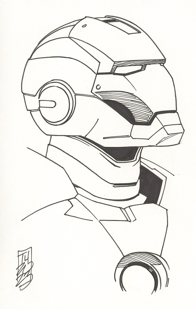 Ironman Face Sketches