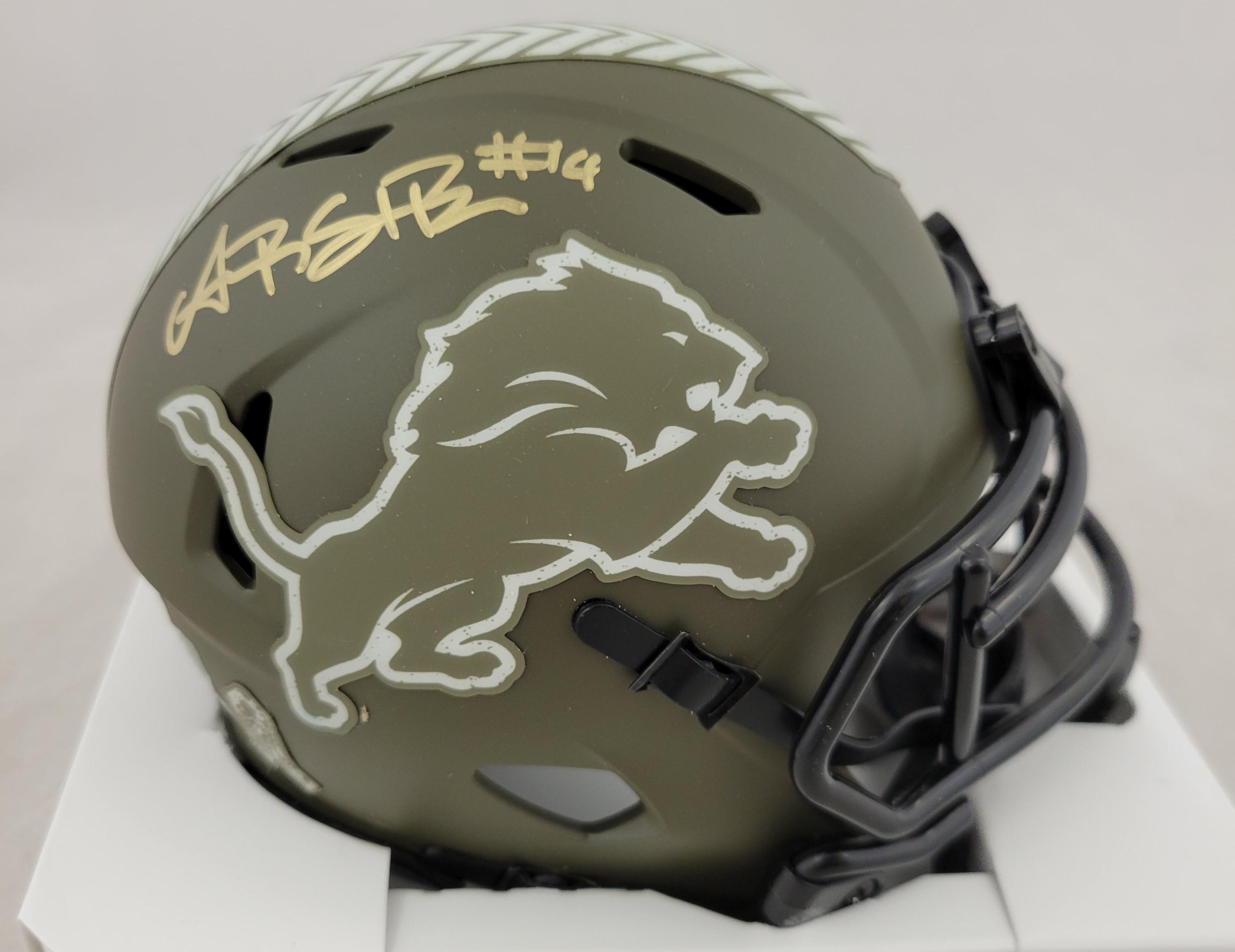 Amon-Ra St. Brown Signed Lions Salute to Service Alternate Speed Mini ...