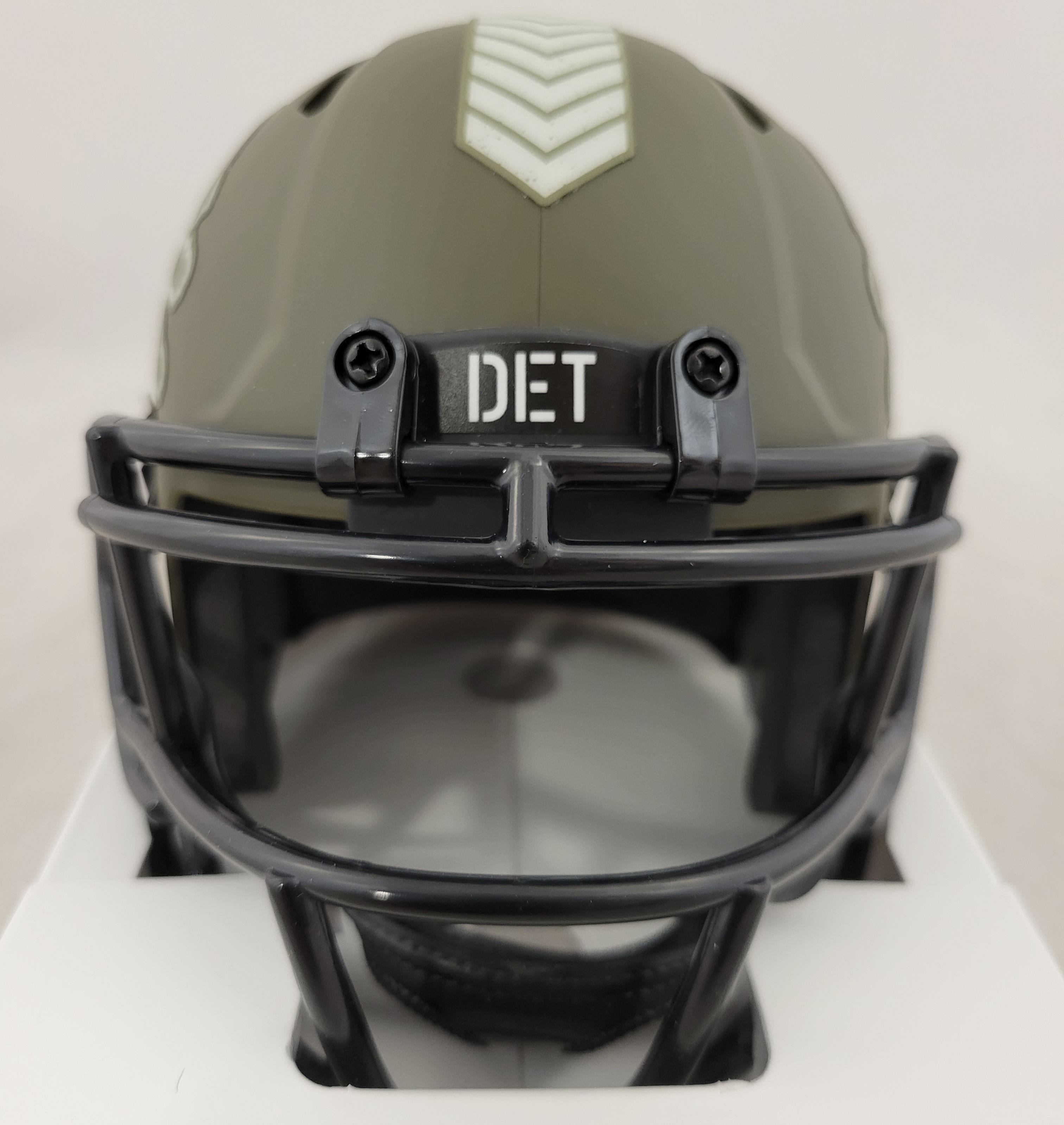 Amon-Ra St. Brown Signed Lions Salute to Service Alternate Speed Mini ...