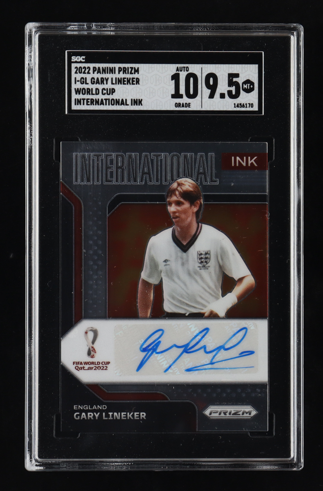 Gary Lineker 2022 Panini Prizm World Cup International Ink #32 (SGC 9.5 ...