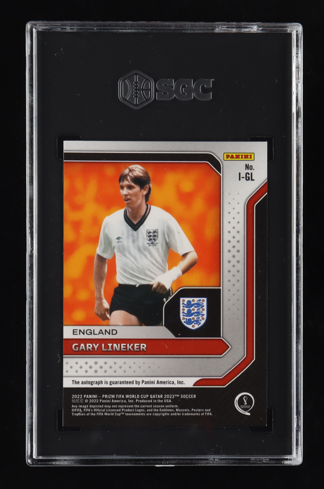 Gary Lineker 2022 Panini Prizm World Cup International Ink #32 (SGC 9.5 ...