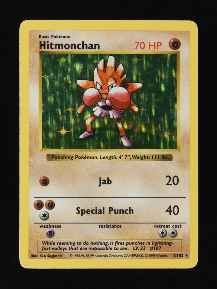 Hitmonchan 1999 Pokemon Base Shadowless #7 Holo | Pristine Auction