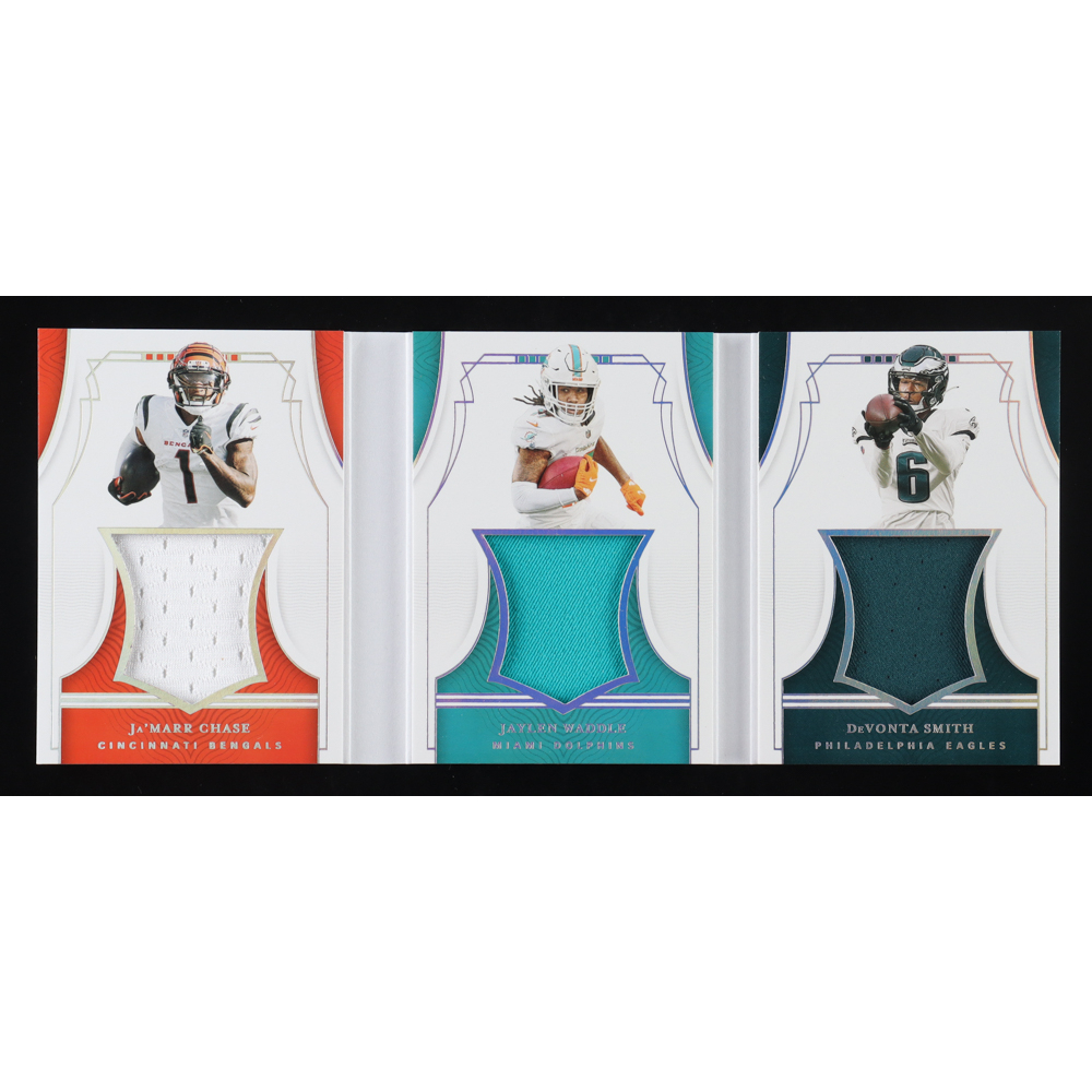 DeVonta Smith / Ja'Marr Chase / Jaylen Waddle 2021 Panini National ...
