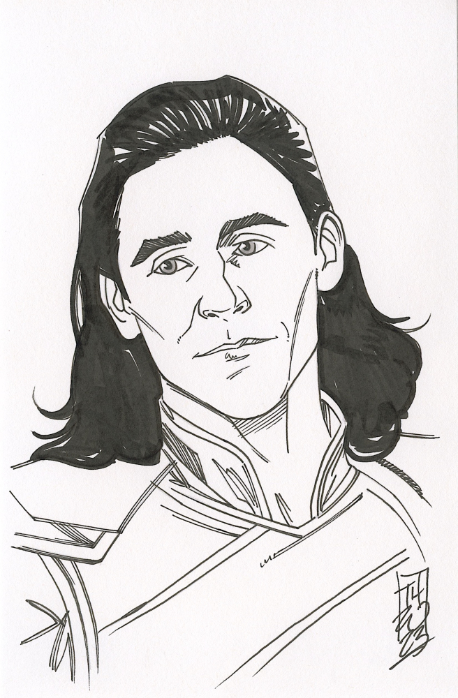 Loki | Marvel Comics - Signed ORIGINAL Drawing by Tom Hodges (1/1 ...