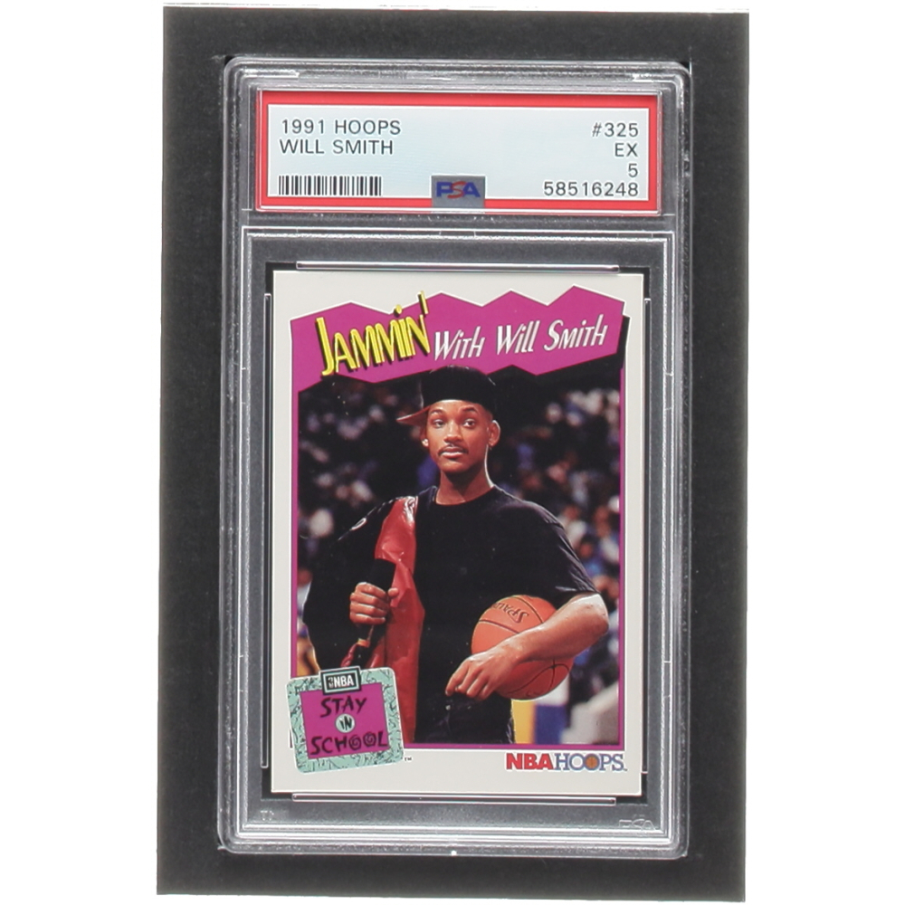 Will Smith 1991-92 Hoops #325 All-Star Jam/Jammin' With Will Smith (PSA ...