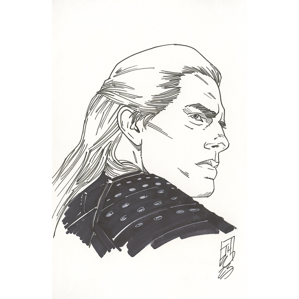 Geralt of Rivia | The Witcher - Signed ORIGINAL Drawing by Tom Hodges ...