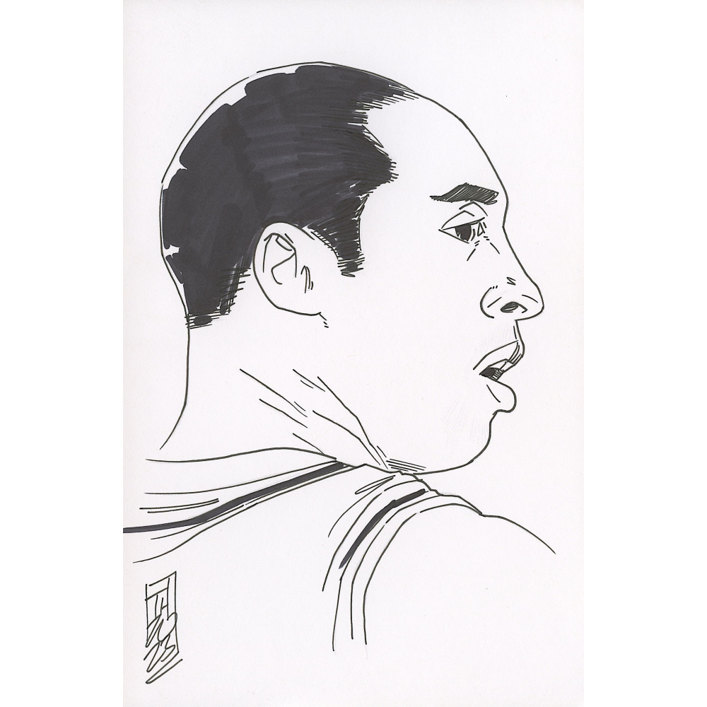 Kobe Bryant | Los Angeles Lakers - Signed ORIGINAL Drawing by Tom ...