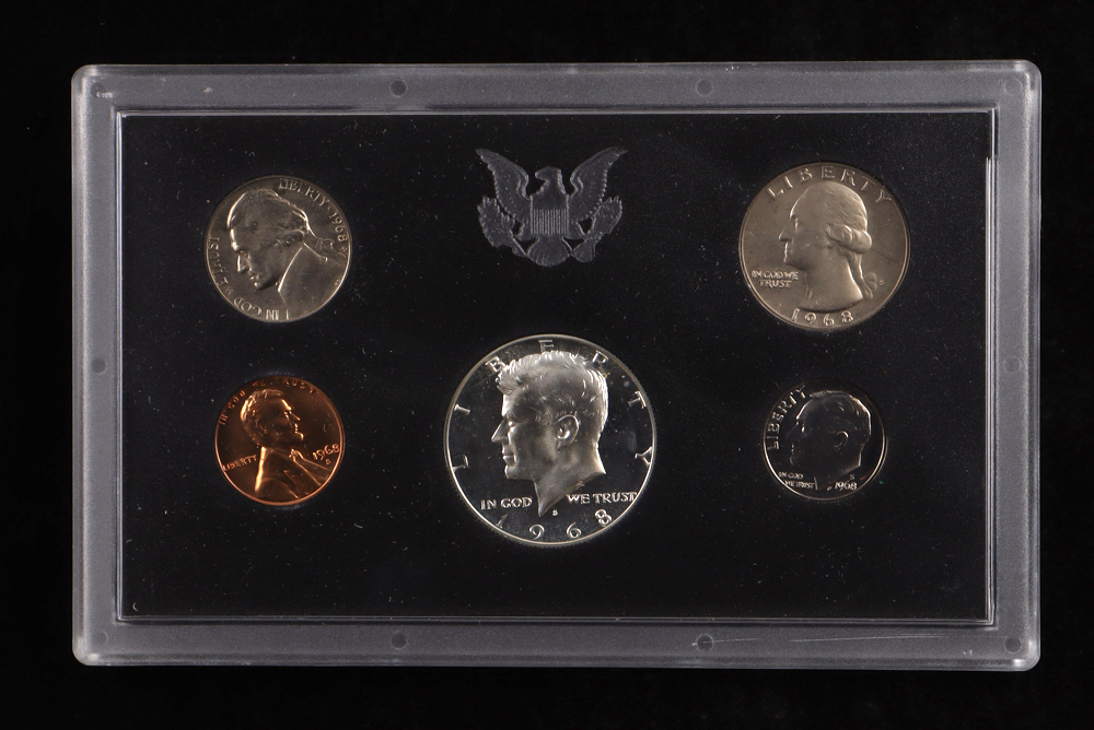 1968-S United States Mint Proof Set with (5) Coins | Pristine Auction