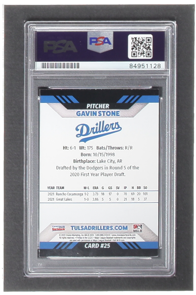 Gavin Stone Signed 2022 Choice #25 (PSA) | Pristine Auction