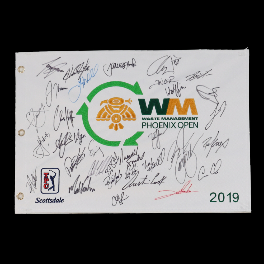 2019 Phoenix Waste Management Open Full-Size Pin Flag Signed by (25 ...